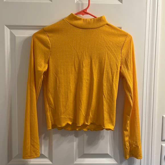 Tops | Yellowish Gold Long Sleeve Turtleneck Shirt | Poshmark